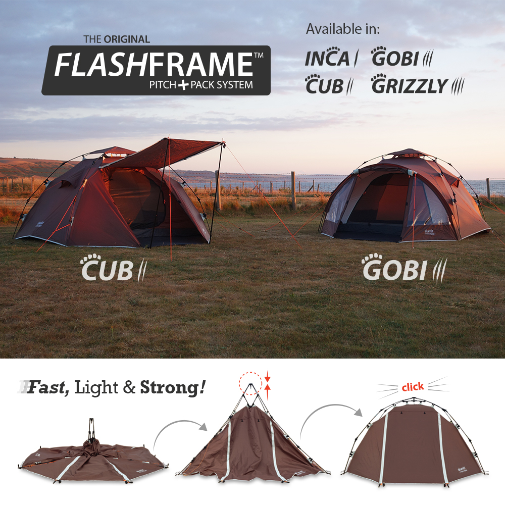 Slumit GOBI 3 Man Tent with FlashFrame Pitch + Pack System – Slumit